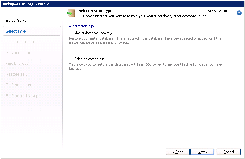 SQL Point-in-Time restore